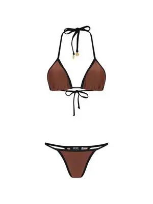 AMIR SLAMA X Jade Picon Tie-detail Bikini - Brown