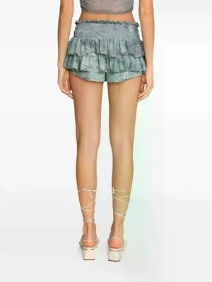 AMIR SLAMA Floral-print Ruffled Shorts