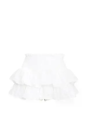 AMIR SLAMA Ruffled Tier Mini Skirt