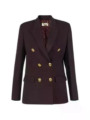 Elisabetta Franchi Double-breasted Blazer With Gold-tone Buttons