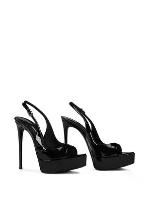 LE SILLA Peep-toe Slingback Pumps