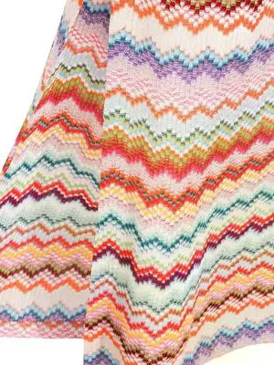 Missoni Zigzag Pattern Pareo Maxi Skirt - Neutrals