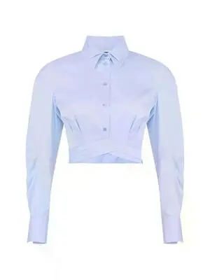 Elisabetta Franchi Double-collar Cropped Shirt