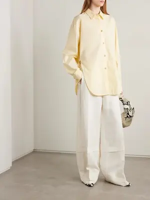 Khaite Linden Tiered Frayed Linen Pants - Neutrals