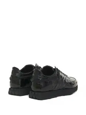 Rhude Lace-up Croc-embossed Sneakers