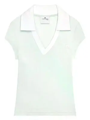 COURREGES V-neck T-shirt - Green