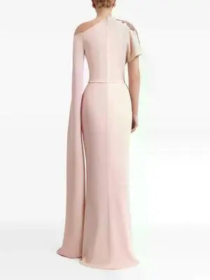 GEMY MAALOUF Asymmetrical-neckline Draped Dress