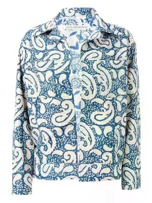 Alix Of Bohemia Floral-print Jacket - Blue