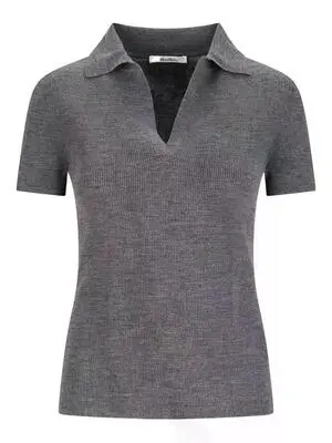 Max Mara V-neck Knit Top - Grey