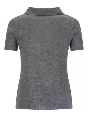 Max Mara V-neck Knit Top - Grey