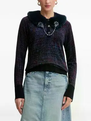 BLUGIRL Embellished Sweater With Detachable Collar