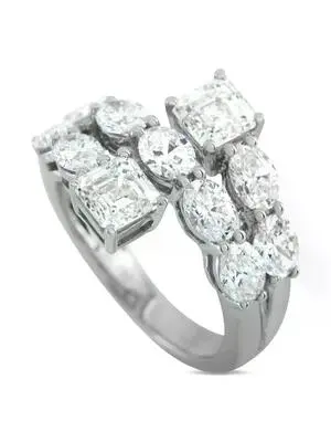 LB EXCLUSIVE Diamond Ascher-cut Ring - Silver