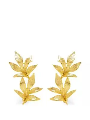 LYNYER Guzmania Crescendo Leaf Ear Cuffs - Gold