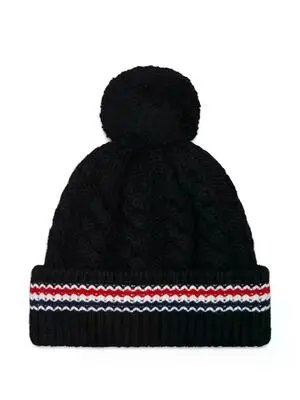 Thom Browne Cable-stitch Pompom Beanie