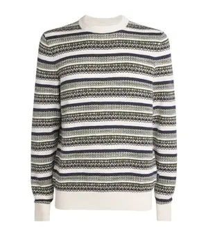 Barbour Cotton Fair Isle Sweater - White