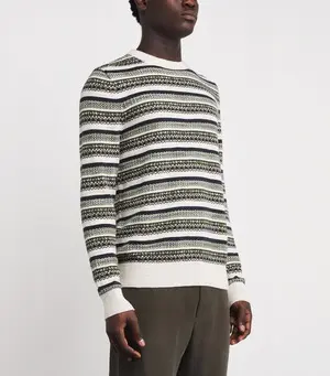 Barbour Cotton Fair Isle Sweater - White