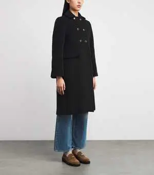 Maje Wool-blend Double-breasted Pea Coat