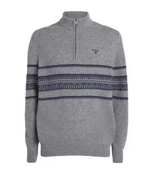 Barbour Lambswool Kepwick Half-zip Sweater - Grey