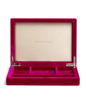Sophie Bille Brahe Silk Velvet Tresor Jewellery Box - Red