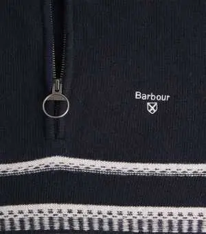 Barbour Wool Quarter-zip Sweater - Navy