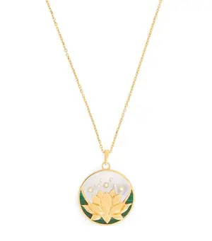 L'ATELIER NAWBAR Lotus Moon Necklace - Gold