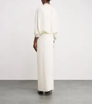 Simkhai Crepe Annette Cape Gown