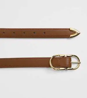 Maje Leather Double-buckle Belt