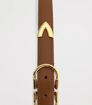 Maje Leather Double-buckle Belt