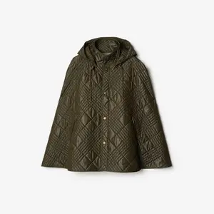 Burberry Micro Check-stitch Nylon Blend Cape