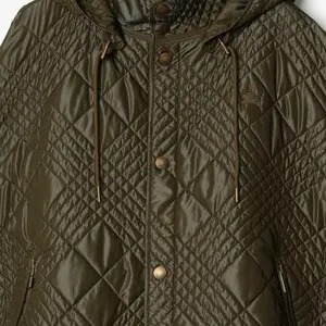 Burberry Micro Check-stitch Nylon Blend Cape