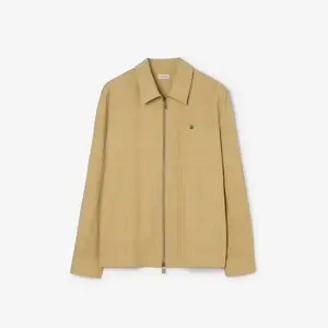Burberry Check Cotton Zip Overshirt