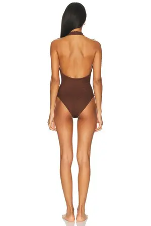 Hunza G Sandy Swimsuit - Metallic Chocolate