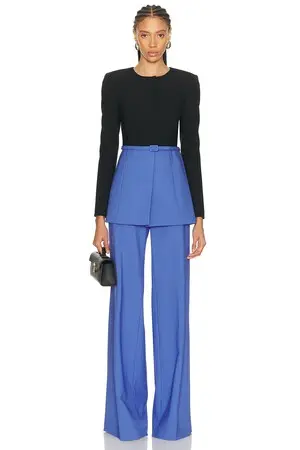Carolina Herrera Belted Crewneck Jacket - Black Multi