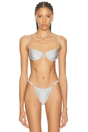 BANANHOT Cannes Metallic Bikini Top