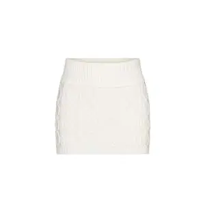 SKIMS Sweater Knits Cable Knit Mini Skirt - Ivory