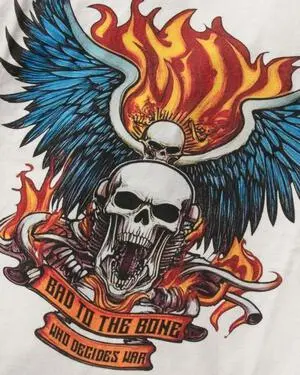 WHO DECIDES WAR Apos;s Bad To The Bone Jersey Cotton T-shirt - Cloud