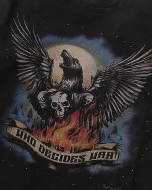 WHO DECIDES WAR Apos;s Moon Jersey Cotton T-shirt - Coal