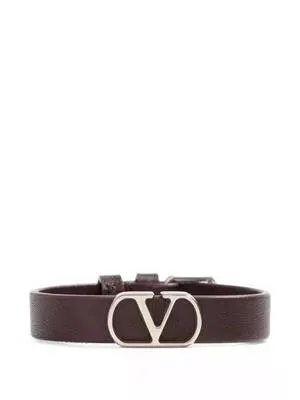 Valentino Garavani Vlogo Signature Calfskin Bracelet - Red