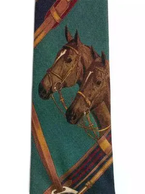 Ralph Lauren Purple Label Equestrian Print Neck Tie