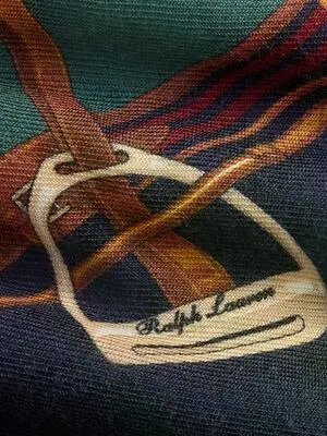 Ralph Lauren Purple Label Equestrian Print Neck Tie