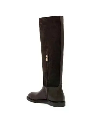 BALDININI Suede-panel Knee-high Boots