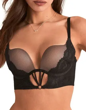 ADORE ME Skarlett Push Up Plunge Bra - Black