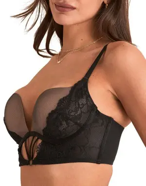 ADORE ME Skarlett Push Up Plunge Bra - Black