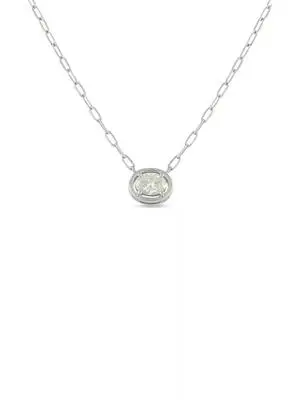 LB EXCLUSIVE Diamond Solitaire Necklace - Silver