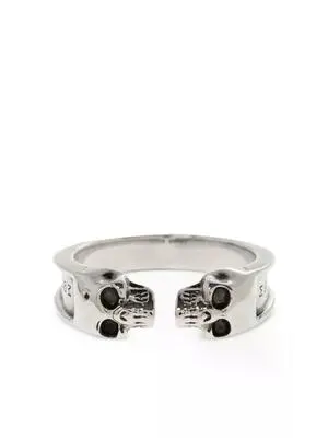 Alexander McQueen Skull Band Ring - Silver