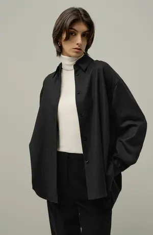 Lilysilk Silk-wool Oversized Shirt