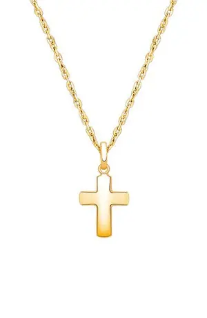 TINY BLESSINGS 14k Gold Regal Cross 12-" Necklace - 14k Yellow Gold