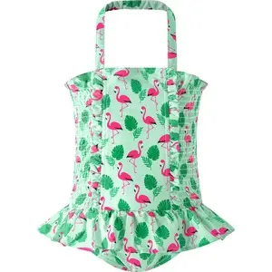RACHEL RILEY Flamingo Print Swimsuit - Green