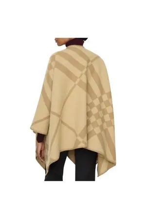 Burberry Check Wool Cashmere Cape