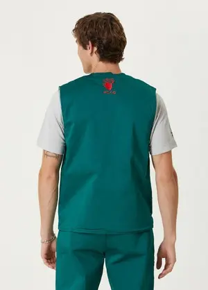 PCFG Cotton Woven Track Vest - Green